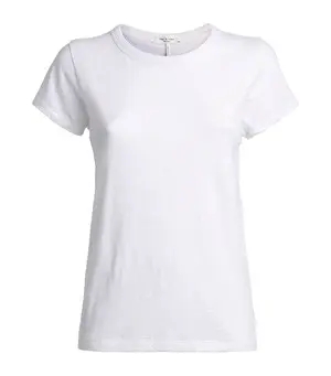 Rag & Bone Bright Round Neck Cotton-jersey T-shirt - White