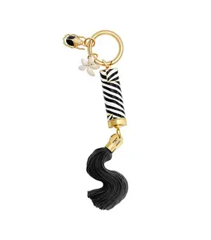 Carolina Herrera Herrera Lipstick Case Tassel Charm - Black