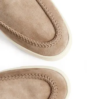 Giorgio Armani Suede Loafers - Beige