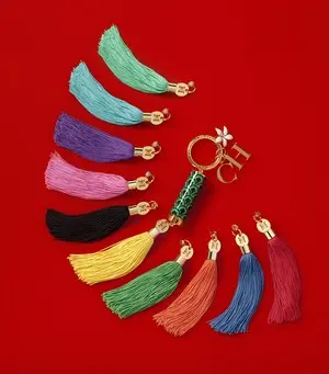 Carolina Herrera Herrera Lipstick Case Tassel Charm - Red