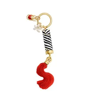 Carolina Herrera Herrera Lipstick Case Tassel Charm - Red