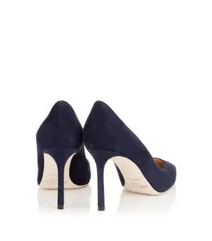 JIMMY CHOO Romy 85 Suede Pumps - Navy