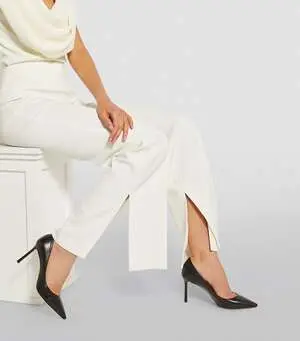 JIMMY CHOO Romy 85 Leather Pumps - Black