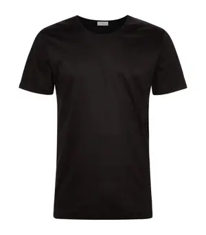 Zimmerli 286 Sea Island Round Neck T-shirt - Black
