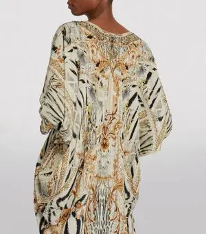 Camilla Silk Gates Of Glory Print Kaftan
