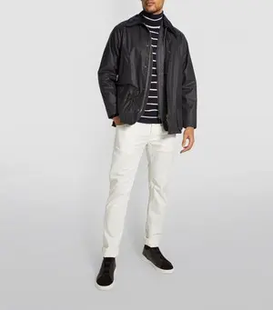 Barbour Waxed Bedale Jacket - Navy