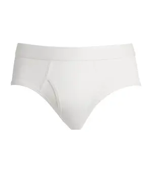Sunspel Superfine Cotton Briefs - White