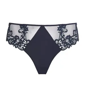 Simone Perele Lace Saga Briefs - Navy