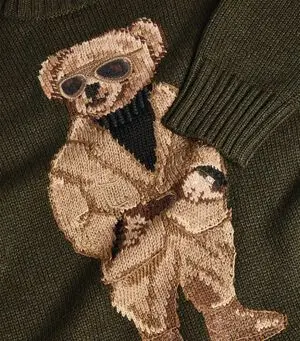 Polo Ralph Lauren Safari Polo Bear Sweater - Green | Editorialist