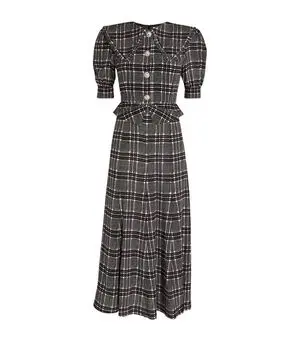 Alessandra Rich Wide Collar Dress