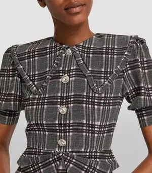 Alessandra Rich Wide Collar Dress