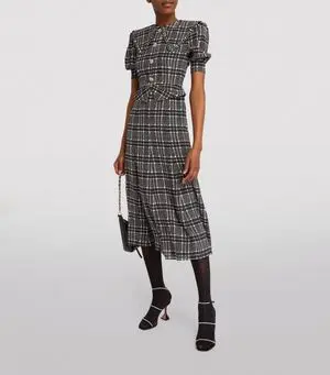 Alessandra Rich Wide Collar Dress