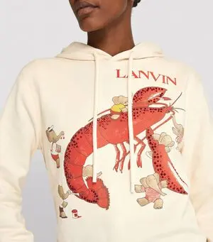 LANVIN Embellished Babar Lobster Graphic Hoodie