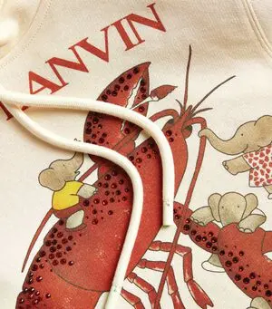 LANVIN Embellished Babar Lobster Graphic Hoodie
