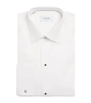 Eton Pleated Slim Fit Shirt - White