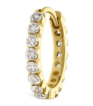 MARIA TASH Invisible Set Diamond Eternity Hoop Earring Gold