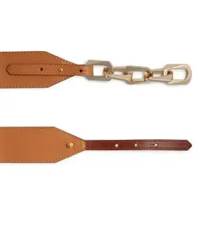 Sandro Leather Belt With Chain