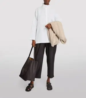 Eskandar A-line Stand-collar Shirt