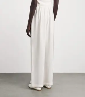 Eskandar Wide-leg Silk Trousers
