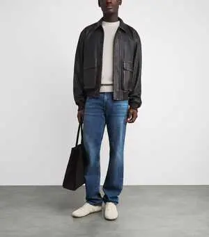 7 For All Mankind Standard Straight Jeans - Blue