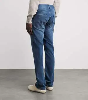 7 For All Mankind Standard Straight Jeans - Blue