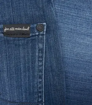 7 For All Mankind Standard Straight Jeans - Blue