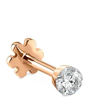 MARIA TASH Invisible Set Diamond Stud Earring - Rose Gold