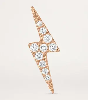 MARIA TASH Diamond Lightning Bolt Threaded Stud Earring
