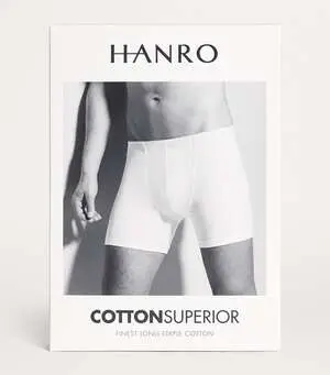 Hanro Cotton Superior Boxer Briefs - Black