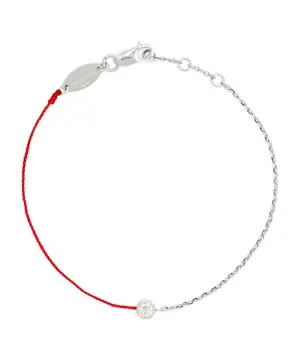 REDLINE White Gold And Diamond Pure Double Bracelet Red
