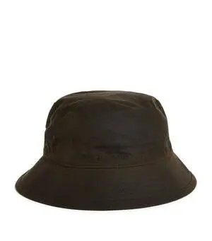 Barbour Waxed Cotton Bucket Hat - Green