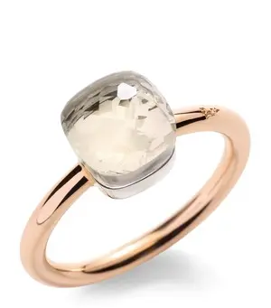 Pomellato Nudo Petit Ring With Topaz And Gold - White
