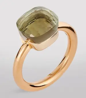 Pomellato Mixed Gold And Prasiolite Nudo Classic Ring