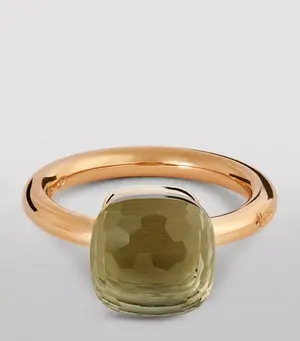 Pomellato Mixed Gold And Prasiolite Nudo Classic Ring