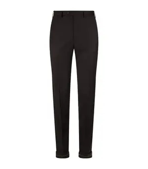 Brioni Wool Tailored Trousers - Black