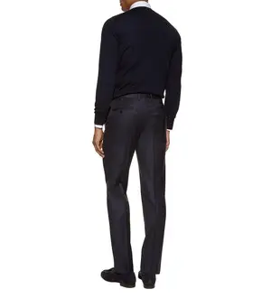 Brioni Wool Tailored Trousers - Blue