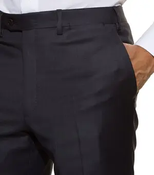 Brioni Wool Tailored Trousers - Blue