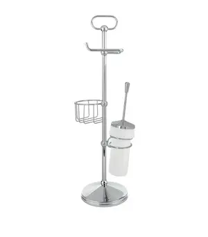 ZODIAC Cylinder Toilet Brush Holder - Silver