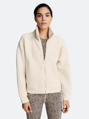 Varley Bloomwood Ribbed Zip Jacket - Oat Milk