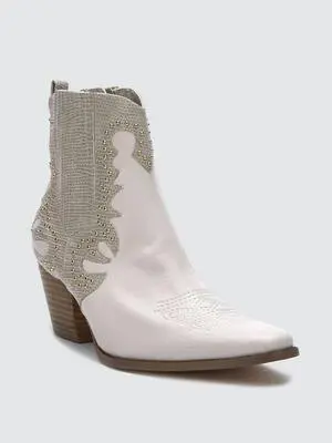 Matisse Eliza Western Boot Off White