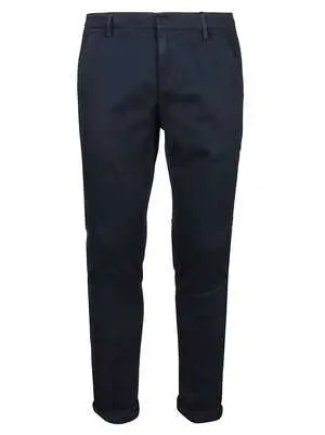DONDUP Gaubert - Slim-fit Gabardine Trousers Blu Denim