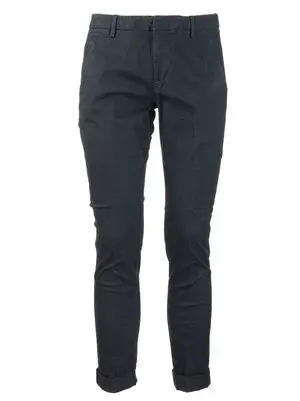DONDUP Gaubert - Slim-fit Gabardine Trousers Universo