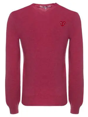 Play Comme Des Garcon V Neck Pullover