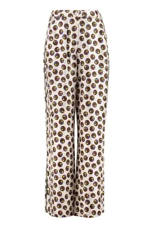 Tory Burch Reva Printed Silk Pajama Pants