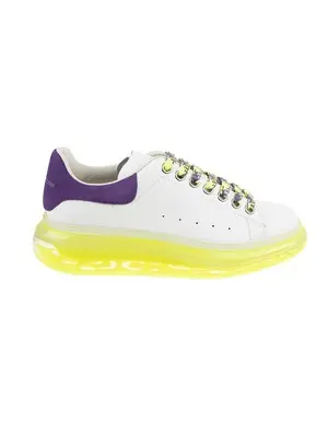 Alexander McQueen White, Purple And Yellow Oversize Sneakers