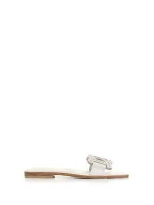 TOD'S Leather Sandal With Visible Stitching