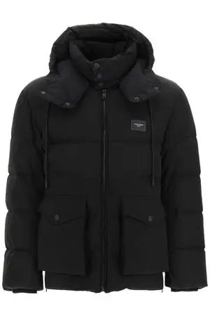 Dolce & Gabbana Quilted Down Jacket With Hood