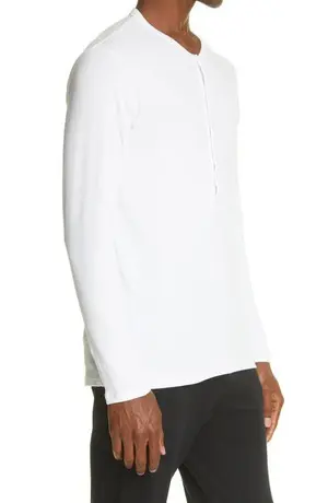 TOM FORD Cotton Knit Henley - 100white