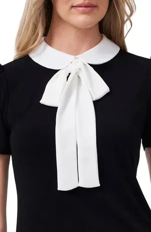 CECE DUPRAZ Tie Neck Top - Rich Black