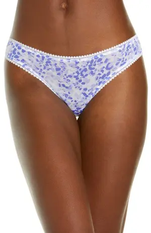 ON GOSSAMER On Gossamer Triple Mesh Printed Bikini Bottom Soft Spot